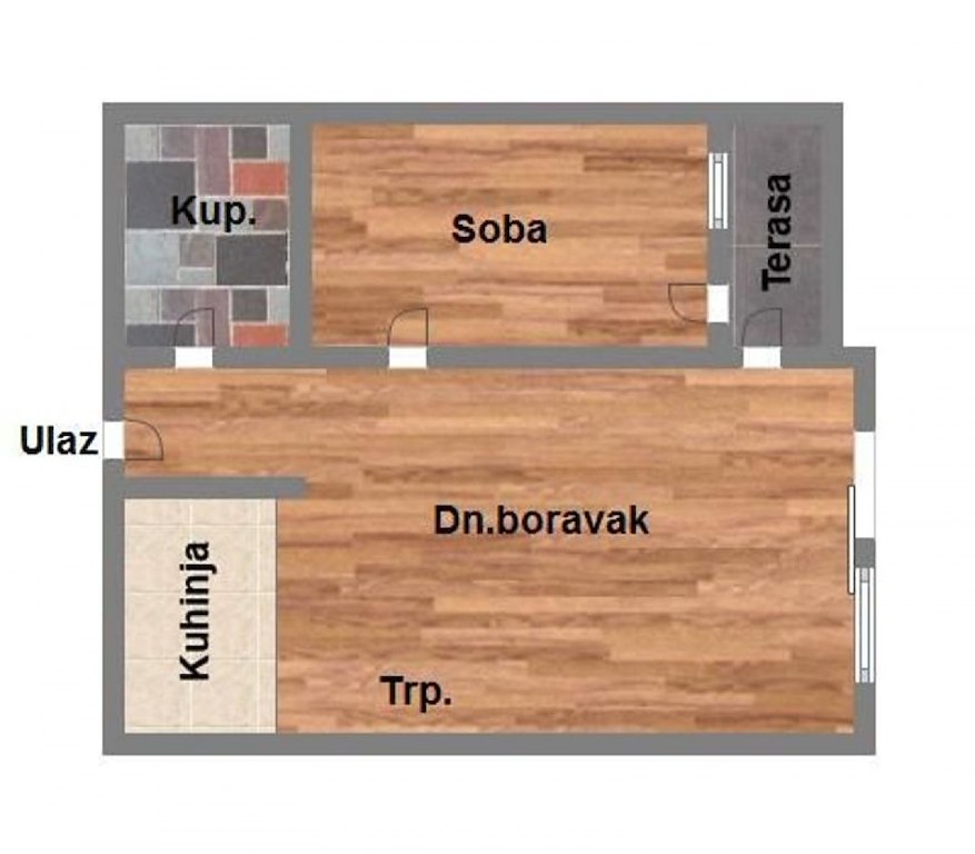 Dvosoban Podbara izgradnja 45m2