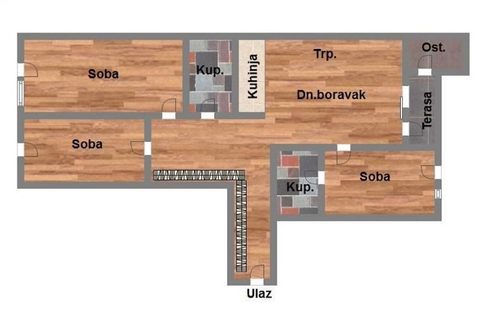 Podbara 87m2 četvorosoban izgradnja