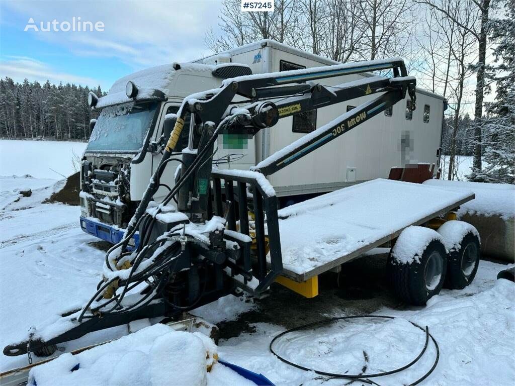 Mowi 300 forestry trailer with crane šumarska prikolica