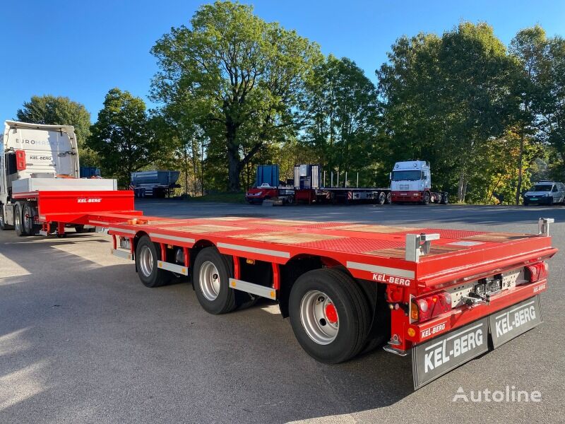 Kel-Berg 3-axle crane-semi-trailer w/ extension of 4.2 meters poluprikolica sa niskom platformom