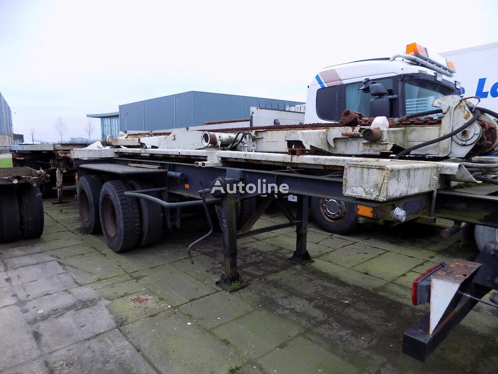 2 container trailer en 3 axel aanhanger 20 ft poluprikolica za prevoz kontejnera