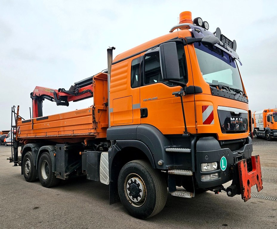 MAN TGS 28.400 6x4 M tipper + crane Palfinger PK20002 + RC kiper