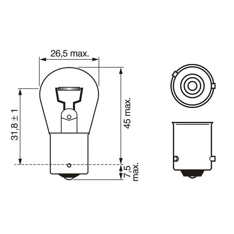 SIJ 12V 21W 1987302213 ZUTA ( ) PURE LIGHT BOSCH