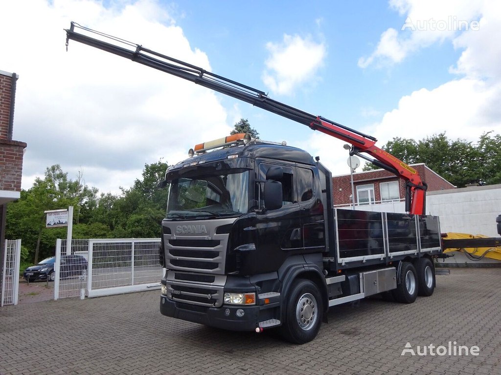 Scania R620 V8 6x2 Flatbed + Palfinger Crane PK 22002 EH kamion s ravnom platformom