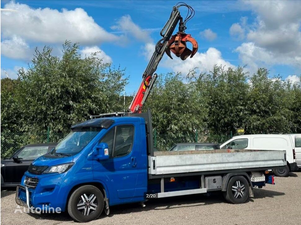 FIAT Ducato 2.3 Flatbed + crane kamion s ravnom platformom