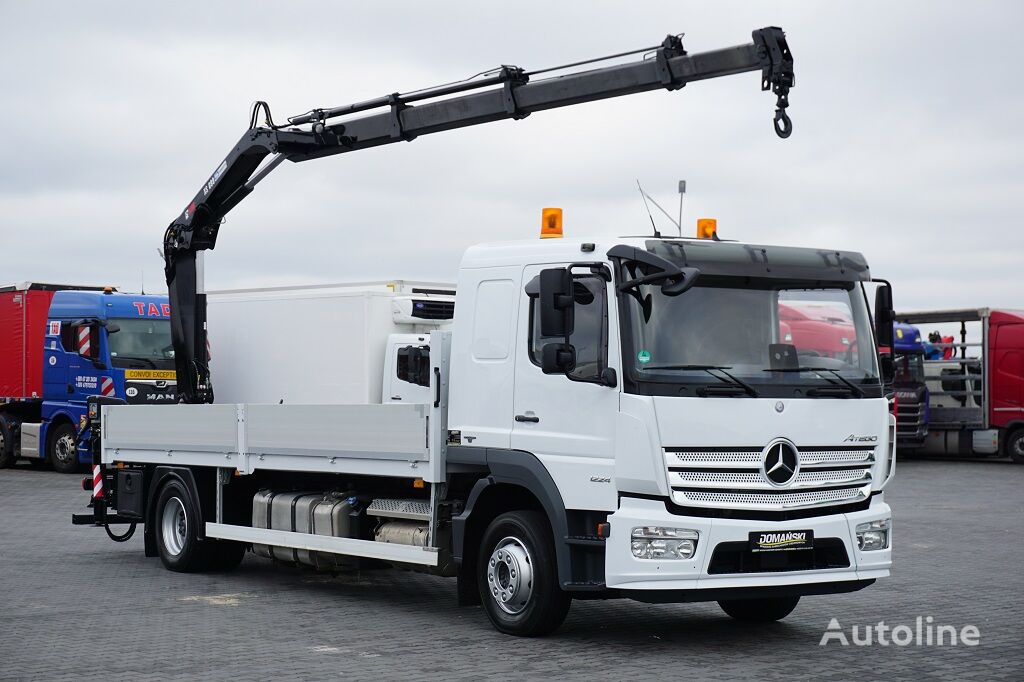 Mercedes-Benz ATEGO / 1224 / ACC / SKRZYNIOWY + HDS / HIAB 099 B - 3 DUO kamion s ravnom platformom