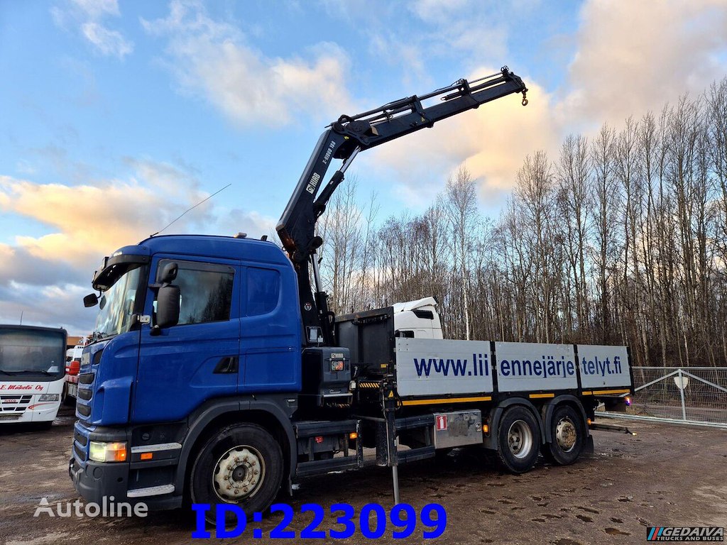 Scania G440 6x2 + Crane HIAB X-Hiduo 188 kamion s ravnom platformom