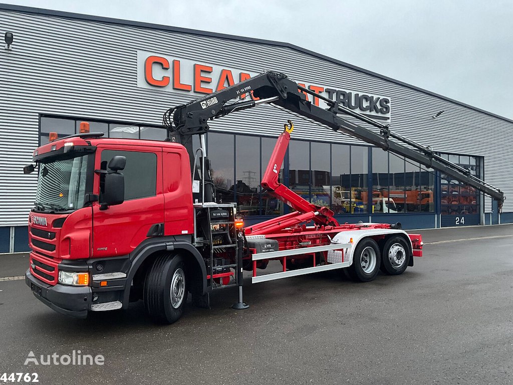 Scania P 320 Euro 6 Hiab 14 Tonmeter laadkraan kamion rol kiper