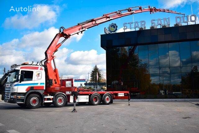 Scania R 520 8x2 FASSI F 660 EURO 5 FLY JIB KRAN CRANE tegljač