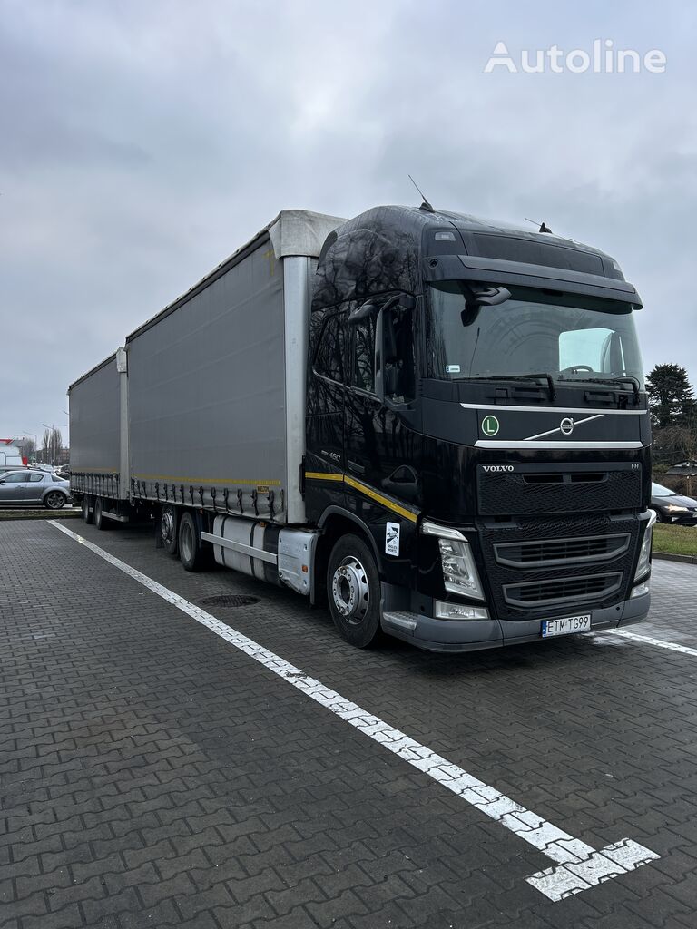 Volvo FH 460 kamion sa klizna zavesa cerada + prikolica sa kliznom ceradom