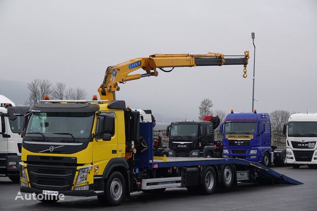 Volvo FM 410 / 6x2 / LAWETA + HDS EFFER 170 / STEROWANIE RADIOWE / OŚ šlep auto