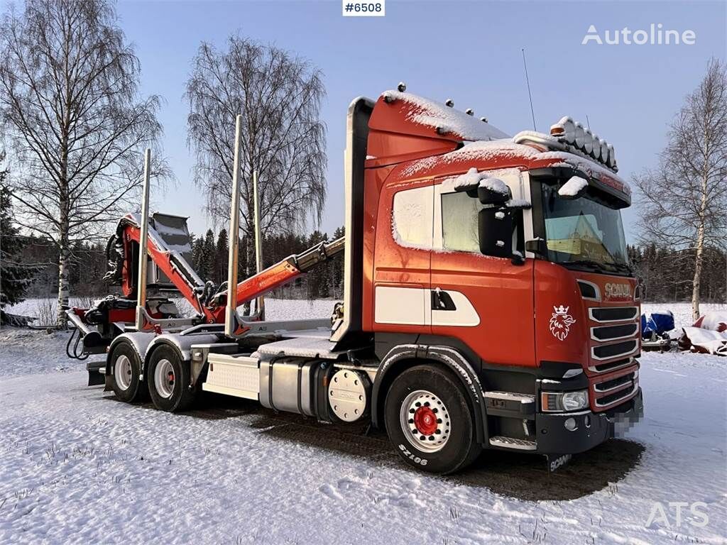 Scania R560 Timber Truck with crane kamion za prevoz drva