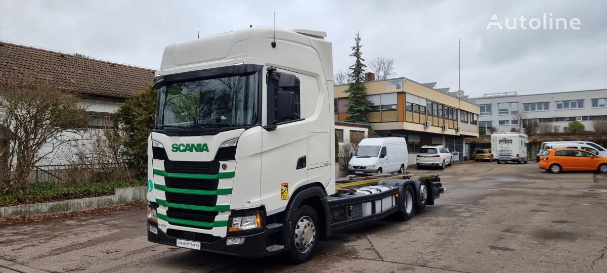 Scania S 410 6X2 BDF Intarder Lenkachse VANTEC hyd Hubr vozilo za prevoz kontejnera