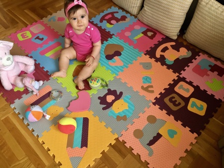 Baby Great Podne puzzle Premijum klase "Ćerke-majke" dva kompleta (pink+braon) ( 12008 )