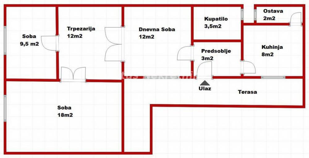 Trosoban stan na prodaju, 80m2, 190.550€