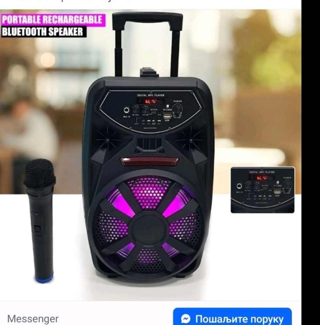 Groove Prenosni punjivi Bluetooth zvučnik 8 inča -100w   CENA ----5500