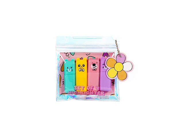 Marker hajlajter set 4 - Cute Animals Daisy