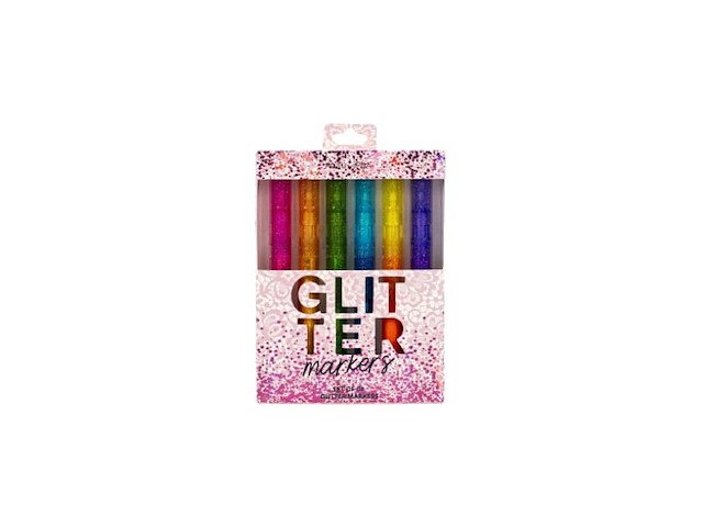 Gliter markeri set 6 - Pink, Stay Chic