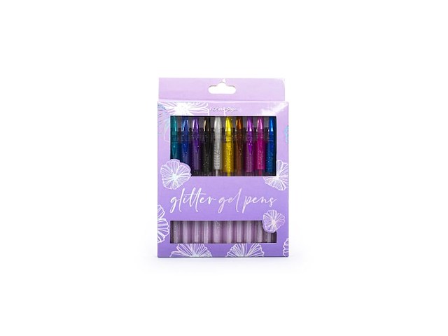 Gliter Gel olovka set 12 - Lilac