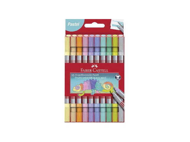 Školski flomaster set - Faber Castell, 1/10, dupli pastel