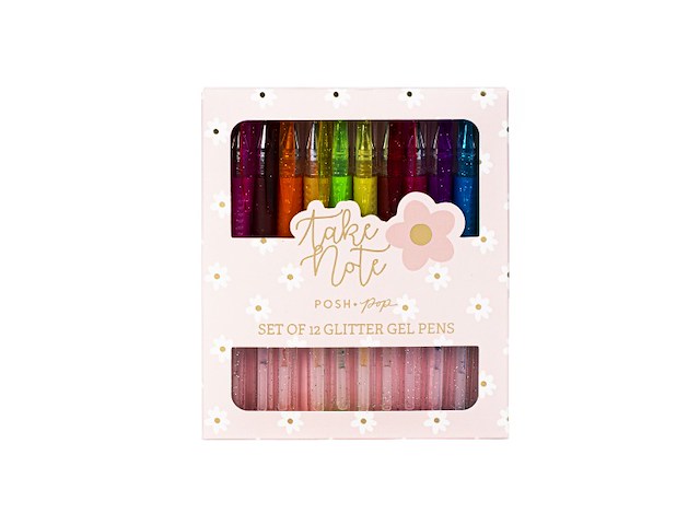 Gel olovke set 12 - Glitter Neon