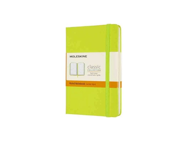 Moleskine - Notebook, pocket, rulled, hard, lemon green