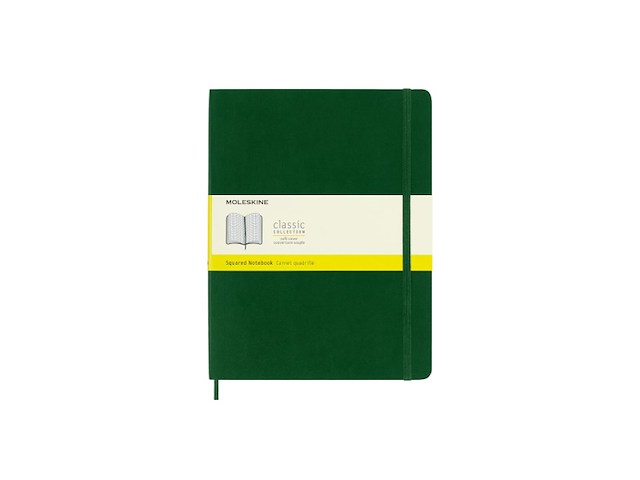 Moleskine - Notebook, XL, squared, soft, myrtle green