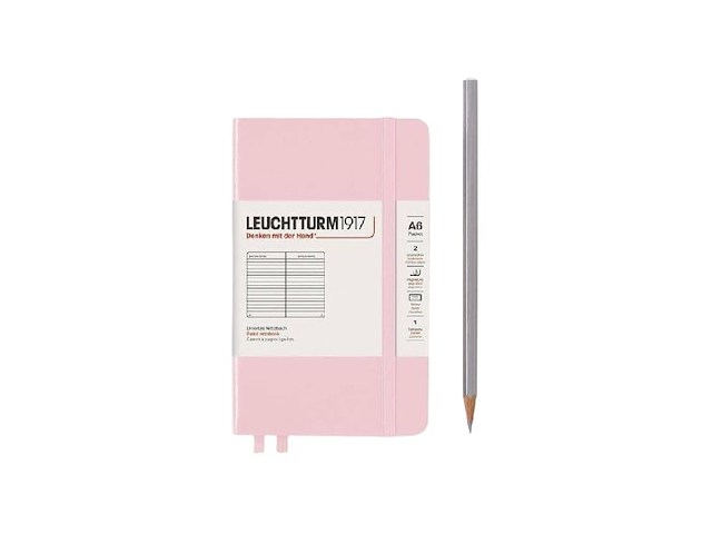 Agenda A6 Pocket - Leuchtturm, Hardcover, Powder, 185 PG Ruled