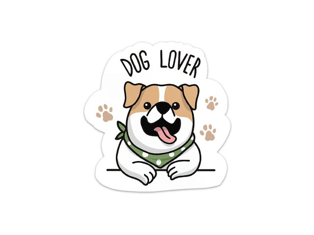 Stiker - Dog lover, beli