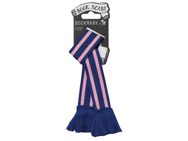 Bukmarker - Book Scarf, Blue &; Pink