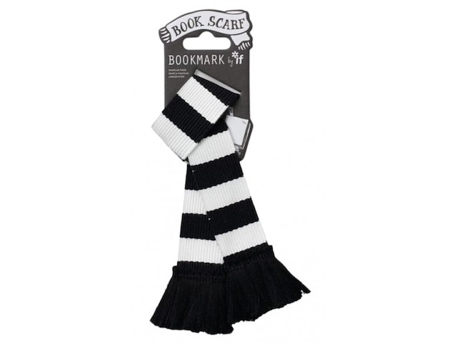 Bukmarker - Book Scarf, Black &; White