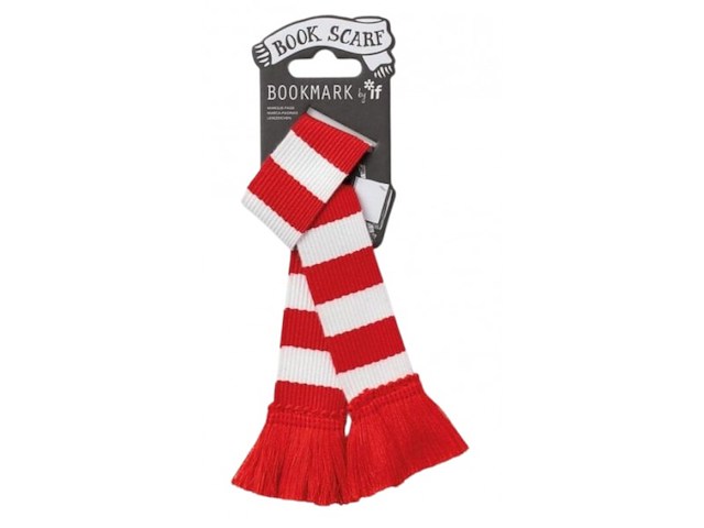 Bukmarker - Book Scarf, Red &; White