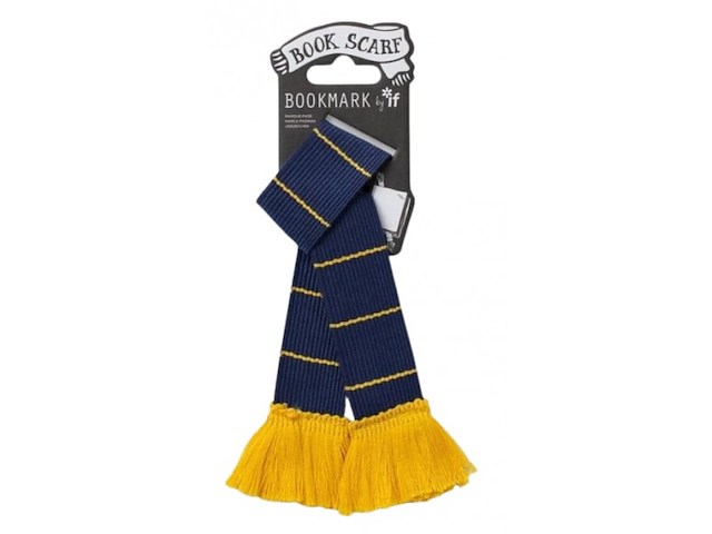 Bukmarker - Book Scarf, Navy &; Yellow