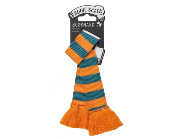 Bukmarker - Book Scarf, Teal &; Orange