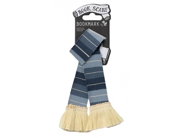 Bukmarker - Book Scarf, Grey &; Cream