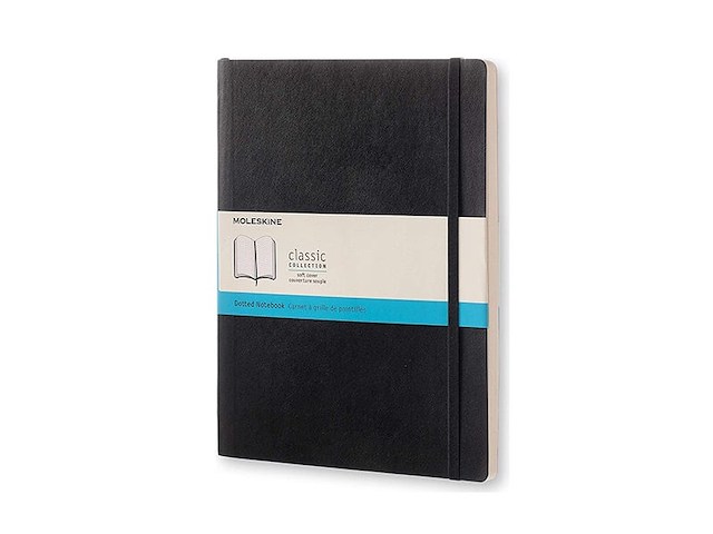 Moleskine Classic Dotted Paper Notebook - Soft Cover and Elastic Closure Journal - Color Black - X- Large