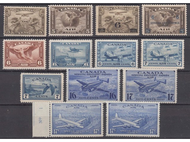 Kanada 1928-1946 Avio pošta komplet **