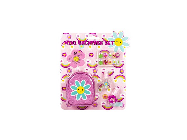 Set za nokte - Mini Backpack, Rainbow, Daisy