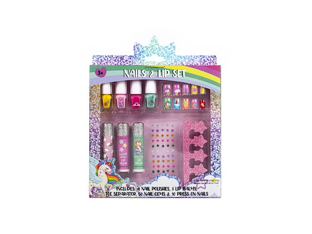 Kozmetički set - Nail and Lip, Believe In Magic, Unicorn