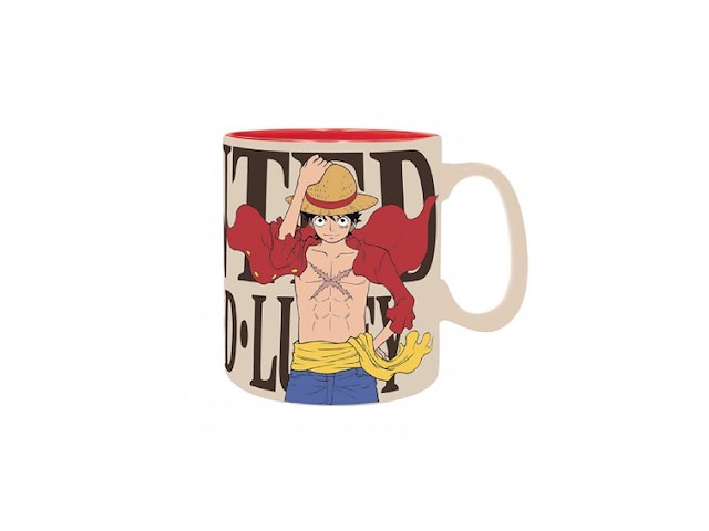 Šolja - One Piece, Luffy and Wanted, 460 ml