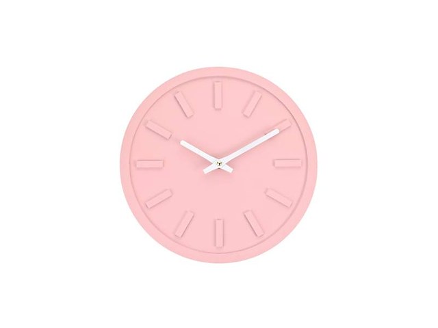 Zidni sat - Interval Minimalist, Pink, 30cm