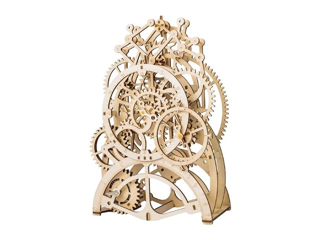 Sat 3D Puzla - Wooden, Mechanical Clock