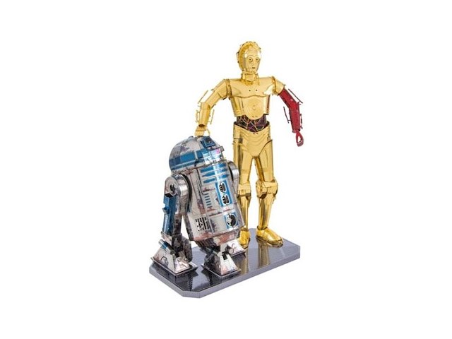 3D metalna maketa - Star Wars, set robot C-3PO + R2D2