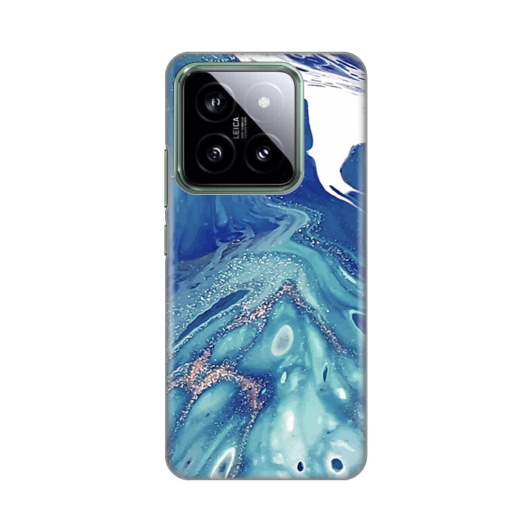 Zastitna silikonska maska (futrola) PRINT - Xiaomi 14 Blue Marble