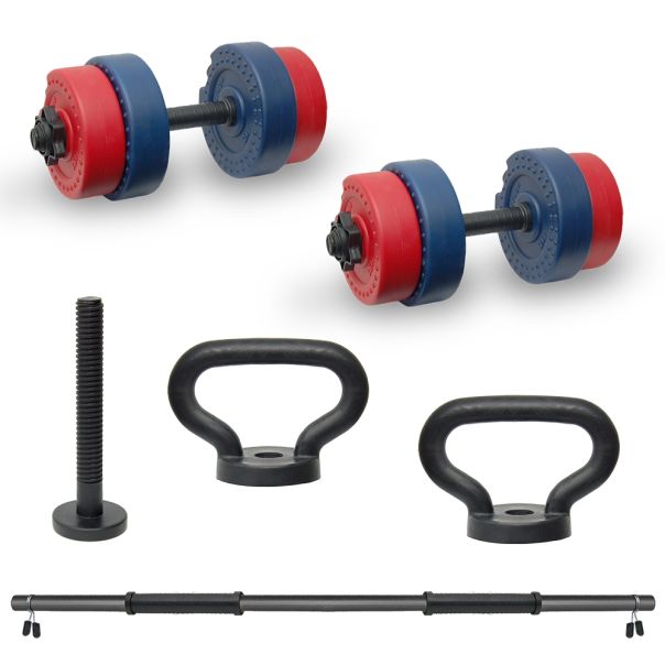 Iron Sport set 14kg tegova, 2+1 šipka i ručka za zvono (set 4 in 1)