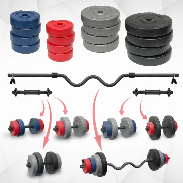 Iron Sport set Tegovi set 48kg ez šipka i 2 male šipke