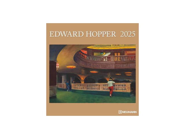 Zidni kalendar 2025 - Edward Hopper, 30x30 cm