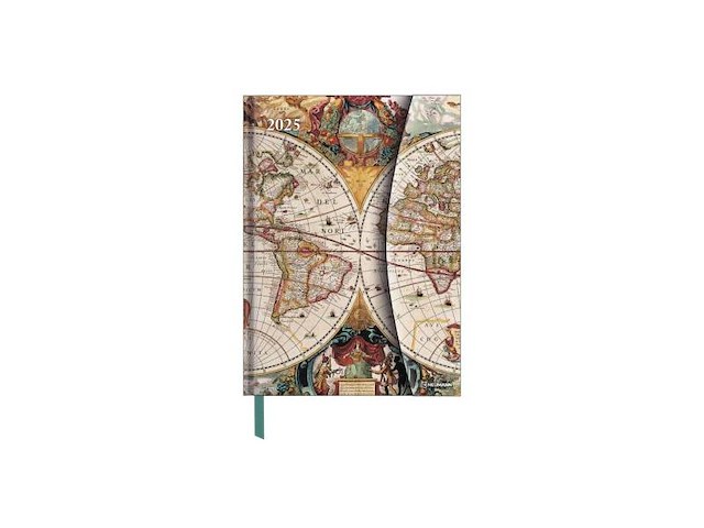 Datumirana agenda 2025 - Antique Maps, Magneto, 16x22 cm