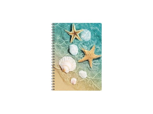 Datumirana agenda 2025 - Ladytimer, Ringbuch Beach, 15x21 cm