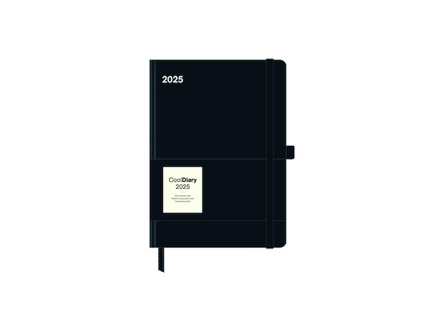 Datumirana agenda 2025 - Cool Diary, Black, 16x22 cm